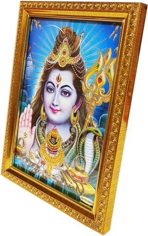 AOS Shiv ji/Shankar ji / Mahakaal with Trishool Snake photo Frame ...