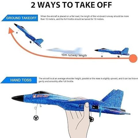 Aastha HW-33 RC Airplane, 2.4GHhz 2 Channel Remote Contorl Plane with ...