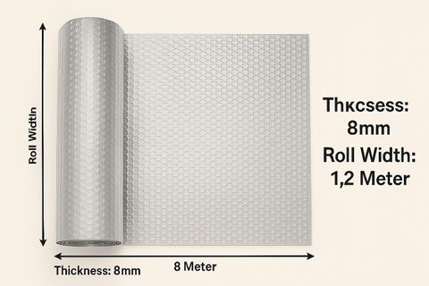 OneNest 12mm heat insulation sheet with aluminum and bubble wrap Silver ...