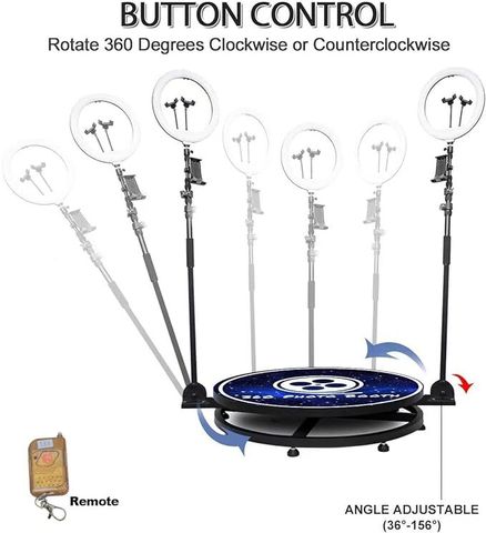 BLUEOCEAN 360 Photo Booth Rotating Machine Platform Spin for Photo ...