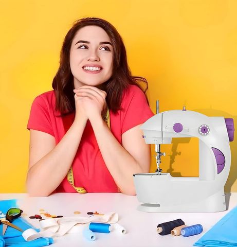 CATIVE Mini Sewing Machine with Table Set | Tailoring Machine Electric ...