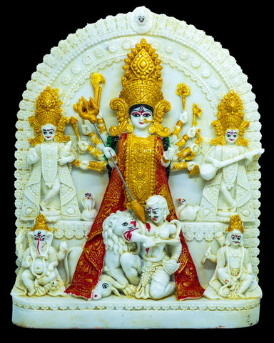 durga statue marble