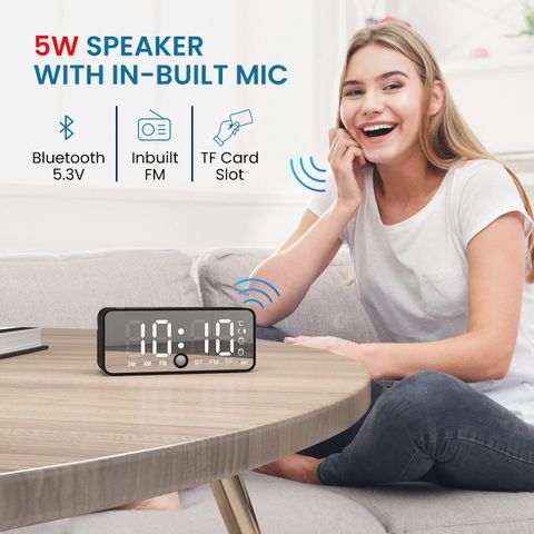 Buy Portronics Pixel 4 Digital Smart Alarm Clock with 5W Speaker, In ...