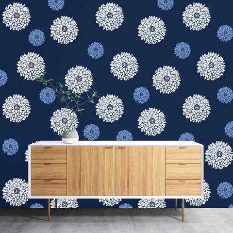 marigold stencil wall