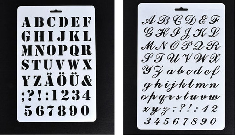 letter stencils scale