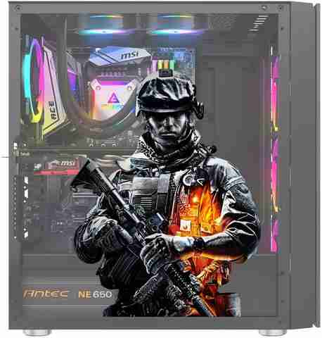 Techfit 40.64 cm Vinyl Wall Sticker Skin Decal for PC Case Gaming ...