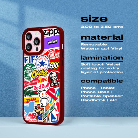 CodersParadise 3 cm Cool Aesthetic Vinyl Stickers for Mobile Phone ...