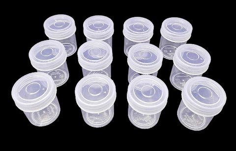 Pranavi Small Tiny Containers Plastic Clear Box with Screw lid 10 ml ...