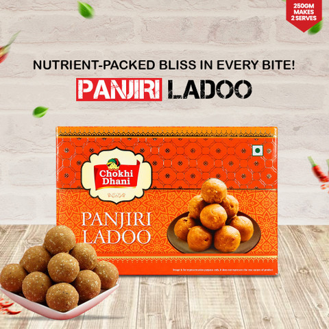 Chokhi Dhani Panjiri Ladoo | Indian Sweet | Dry Fruit Laddu (Pack of 2 ...