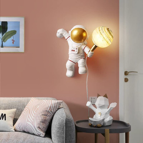 astronaut wall light