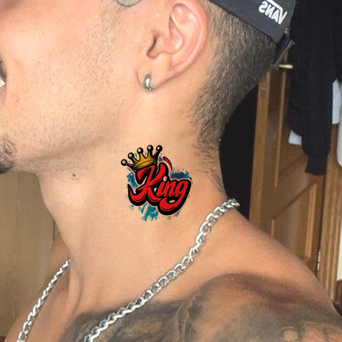 king tattoo designs on neck