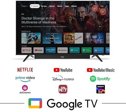 Vu 139 cm (55 inch) Ultra HD (4K) LED Smart Google TV with 88 Watts ...