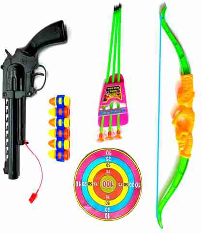 Dynamic Retail Global Gun Toys for Boys With Bullets, Archery Bow ...