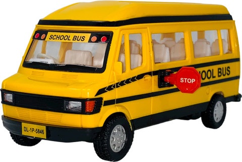 Miniature Mart Set of 2 Combo Pull Back & go Action School Bus + TLC ...