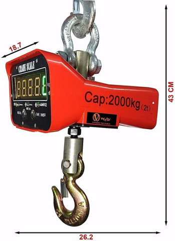 VOLTZ Lifting Crane 2 Ton Digital Scale 4400lb/2000Kg Digital Hanging ...