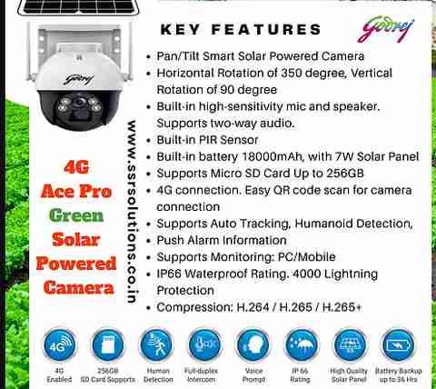 WeighingCamera Godrej Ace Pro Green Solar Powered Camera 4G Weighing ...