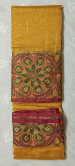 Buy Maguva pattu sarees Self Design Handloom Tissue Yellow Sarees ...