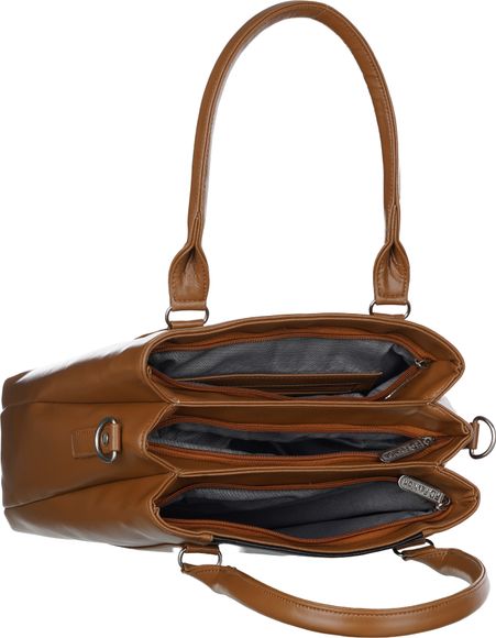 Buy Perfect Choice Women Tan, Black Hand-held Bag Black, Tan Online ...