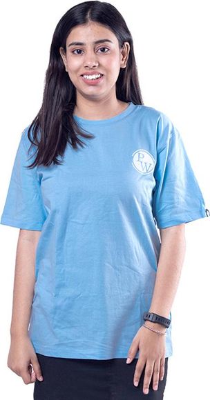 PW Solid Couple Round Neck Light Blue T-Shirt - Buy PW Solid Couple ...