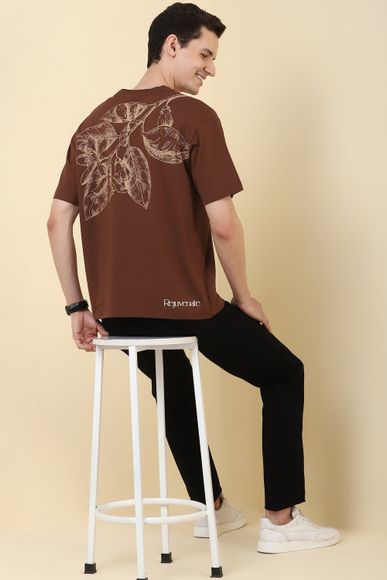 Allen Solly Printed Men Round Neck Brown T-Shirt - Buy Allen Solly ...