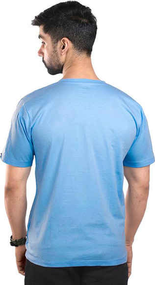 PW Solid Couple Round Neck Light Blue T-Shirt - Buy PW Solid Couple ...