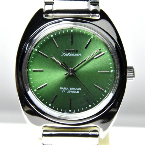 DIXOT Shock Hand Winding Watch Case 36 mm HMT Kohinoor Sunburst Green ...