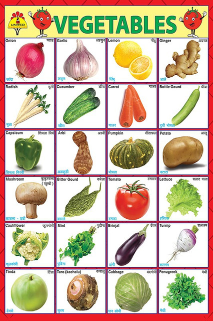 vegetables name