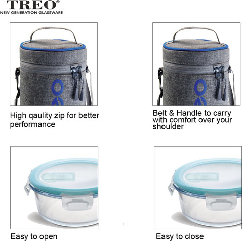 Flipkart.com | TREO ALL FRESH BOROSILICATE GLASS TIFFIN 3PCS SET 3 ...