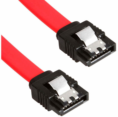 ATEKT Power Cord 1 m SATA III (SATA 3) Cable, Hard-Disk Cable Red (40cm ...