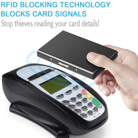 Flipkart.com | StealODeal RFID Protected Black Slim Stainless Steel ...