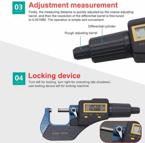 digital inside micrometer least count