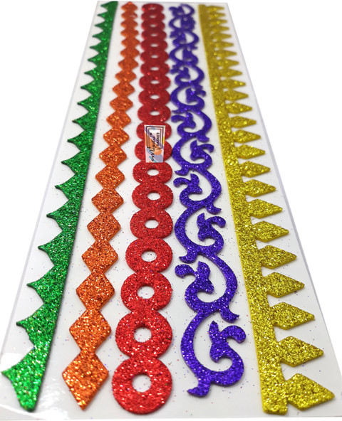 glitter border paper