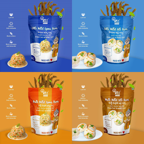 eat millet Little millet idli rava and upma rava , Multi Millet idli ...