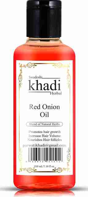 SWADESHI KHADI HERBAL Red Onion Oil with Blend of Natural Herbs ...