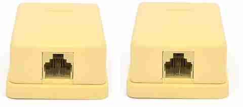 BIGGEAR (Pack of 2) Single Port Telephone Junction Surface Rosette ...