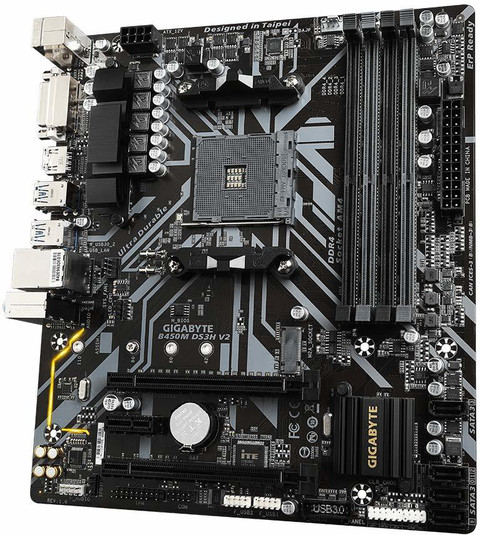 GIGABYTE B450M DS3H AM4Socket Micro-ATX AMD B450 Chipset DDR4 ...