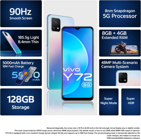 vivo Y72 5G (128 GB Storage, 8 GB RAM) Online at Best Price On Flipkart.com
