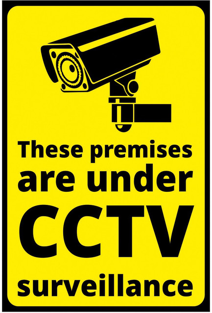 cctv sign template