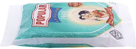 POPULAR APPALAM NO.1 80G Appalam- 5 x 80gms Pack (Pack of 5) Price in ...