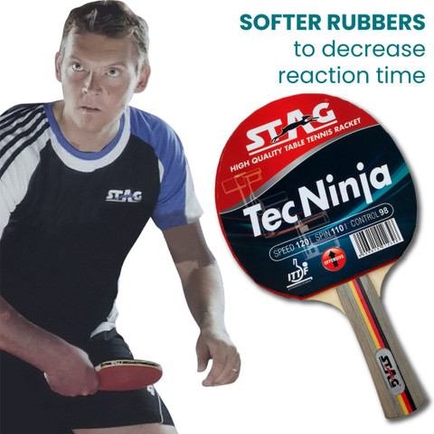 STAG Tec Ninja Table Tennis racquet Red, Black Table Tennis Racquet ...