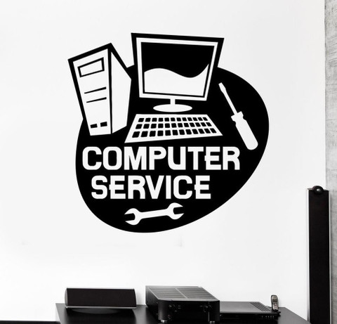 computer hardware servicing logo