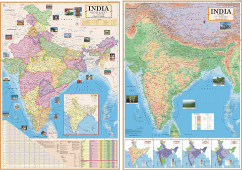 MAPS FOR UPSC (PACK OF 5 MAPS/CHART) BIHAR POLITICAL MAP, COMPLIMENTARY ...