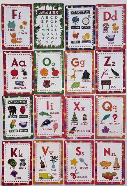 Kiddie Castle My First Alphabet Flash Cards Pack of 16 - My First ...