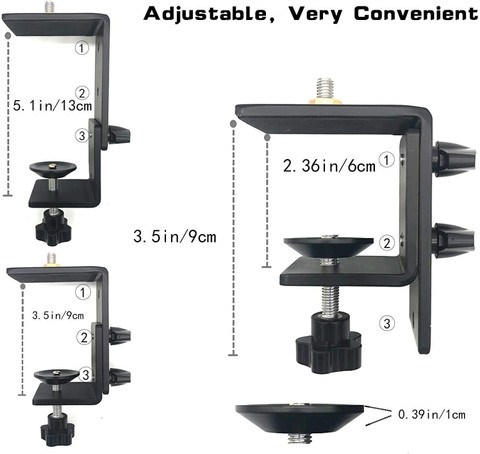 MILLETS Desk Mount Stand, 12-20inch Tabletop C Clamp Mount Stand ...