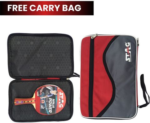 STAG Ninja Power With Deluxe Case Red, Black Table Tennis Racquet - Buy ...