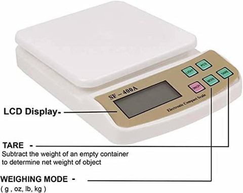 AVIARY 0Kg x 1g Electronic Kitchen Digital Weighing Scale Multipurpose ...
