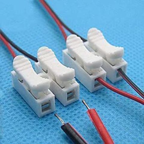 POWER CONNECT 2-Way Push Fit Connector Quick Push Type Lock 2 Pin ...