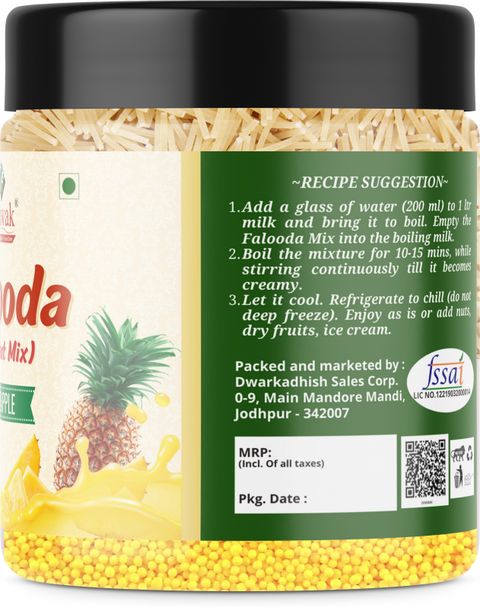 Dhawak Falooda Mix Pineapple Flavour | Instant Falooda Mix| Falooda ...