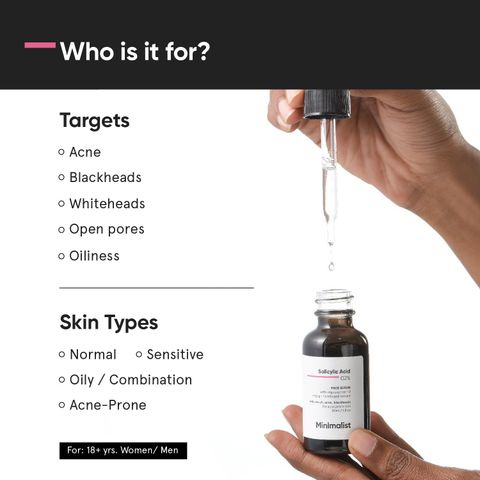 Minimalist Salicylic Acid Serum 2% for Acne, Blackheads & Open Pores ...