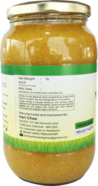 Hari Ghee Pure Desi Cow Ghee Ghee Glass Bottle Price in India - Buy ...